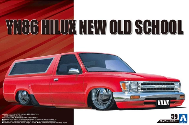 1995 TOYOTA HILUX New Old School YN86 Pickup 1:24 Model Kit Aoshima ...