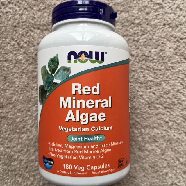 NOW RED MINERAL Algae. 180 Veg Capsules. BB 03/2027 Free P&P £21.00 ...