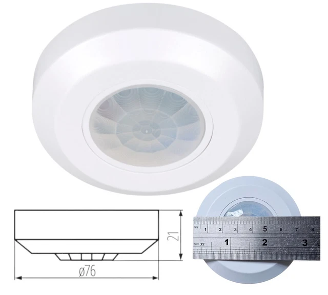 MINIATURE SLIM SURFACE Mounted PIR Movement Detection Sensor Motion ...