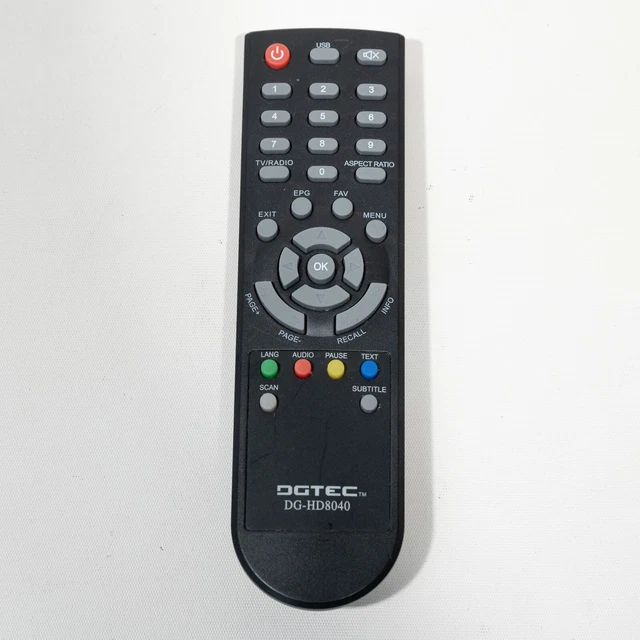 DGTEC DG-HD8040 SET Top Box TV Tuner Remote Control - Genuine OEM ...