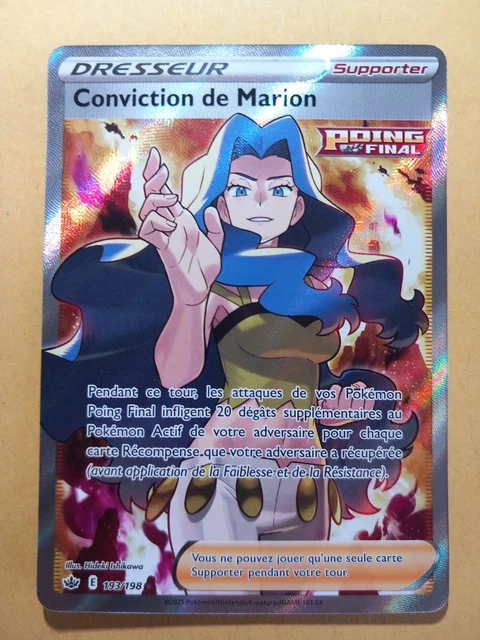 CONVICTION DE MARION Jcc Pokemon - Full Art DRESSEUR 193/198 Règne De ...