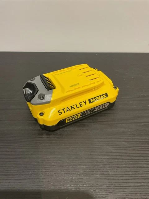GENUINE STANLEY FATMAX V20 SFMCB202 18v 2.0ah Lithium Ion Battery 18 ...