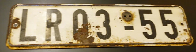 DDR KFZ KENNZEICHEN Autonummer Original Blech Bezirk Erfurt *aus ...