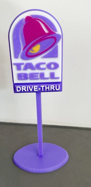 FUN 3D PRINTED Taco Bell Drive Thru Sign Display Fast Food Sign Gift ...