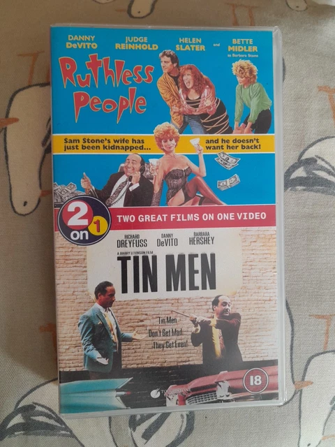 RUTHLESS PEOPLE & Tin Men ~ Danny Devito - VHS Video Movie Cassette ...