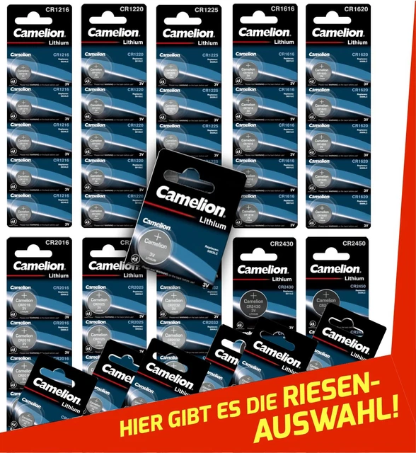 CR1216 CR1220 CR1616 CR2016 CR2025 CR2032 Camelion Lithium Knopfzellen ...