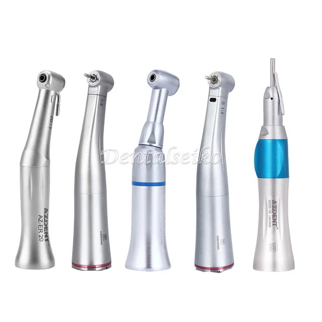 DENTAL ELECTRIC FIBER Optic LED Contra Angle Low Speed Handpiece 20:1/1:5/1:1 EUR 65,44 ...