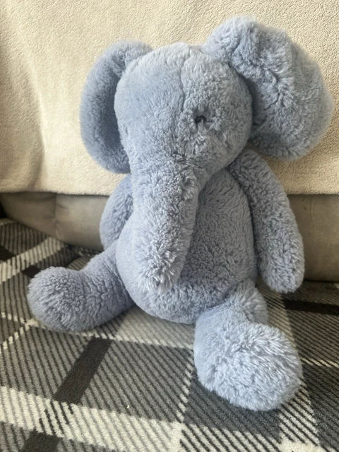 JELLYCAT MEDIUM GREY Puffles Elephant Soft Plush Toy Rare & Retired £2. ...