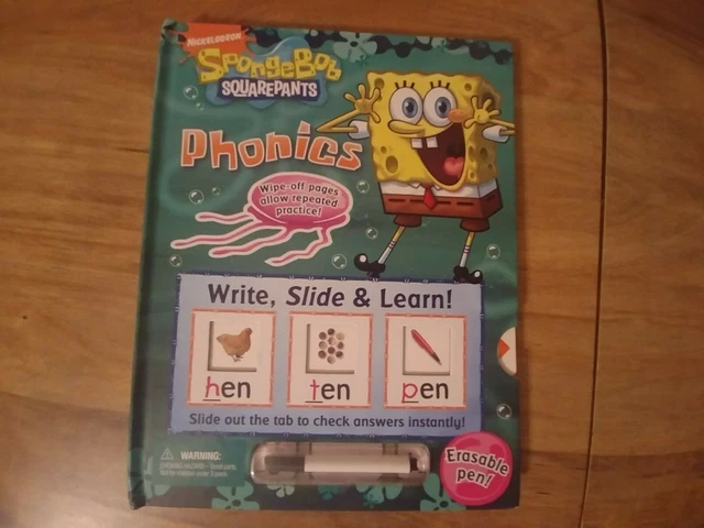 SPONGEBOB SQUAREPANTS* WRITE Slide Learn Phonics Book Nickelodeon ...