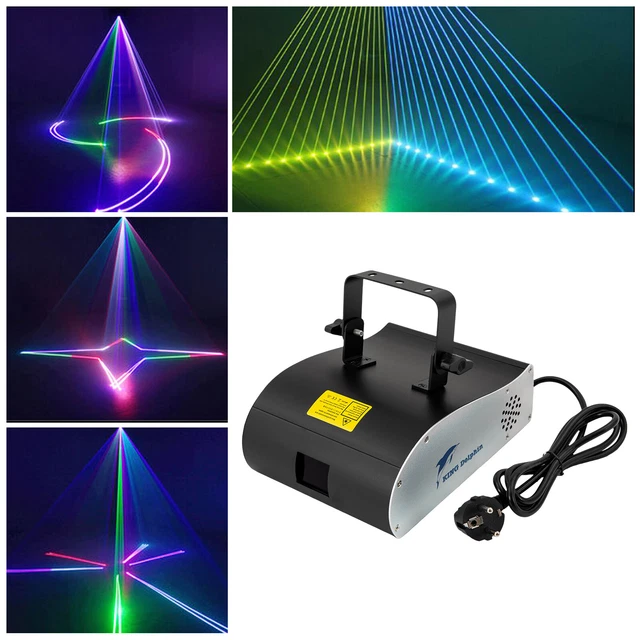 2000MW RGB FULL Color DMX-512 3D Animation Laser DJ Light party Laser ...