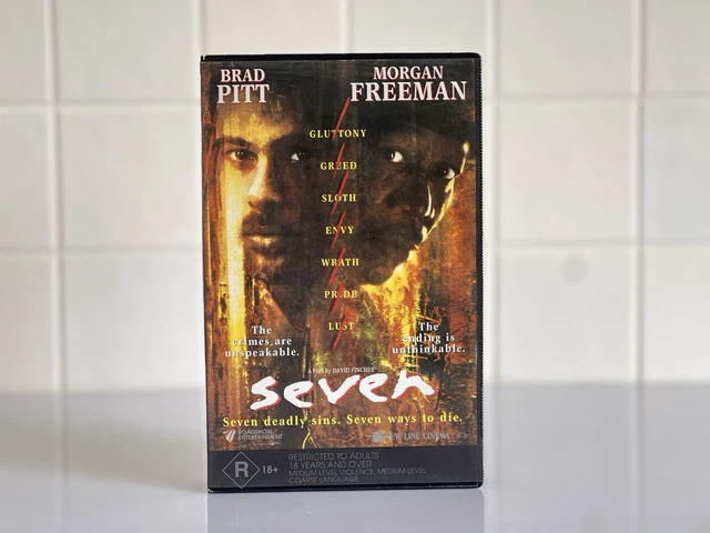 SEVEN (1995) VHS Horror Crime Village Roadshow Brad Pitt Big Box £5.74 ...