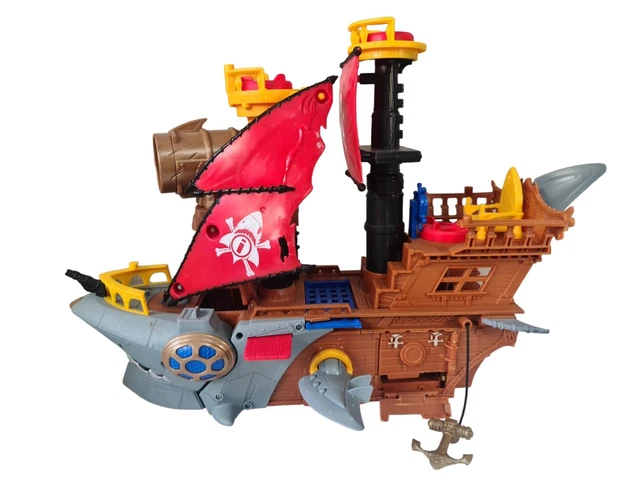 2015 MATTEL IMAGINEXT Fisher Price Shark Bite Pirate Ship no ...