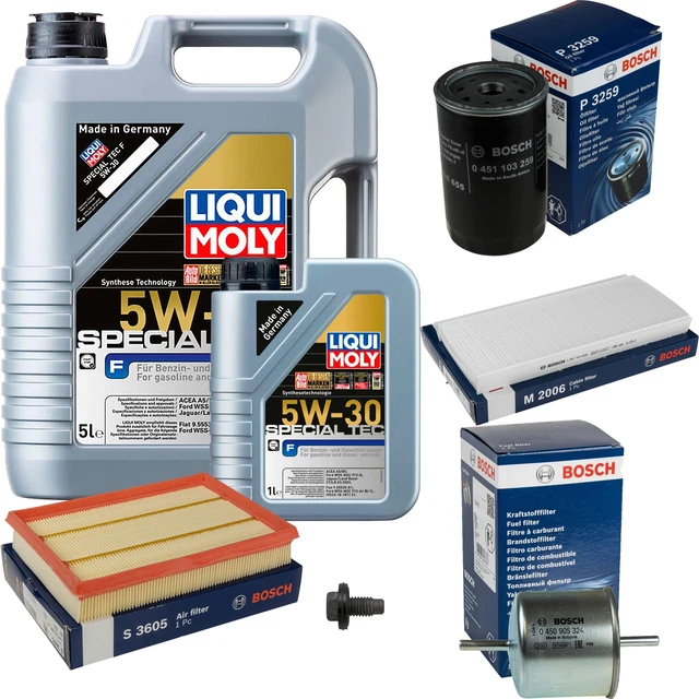 BOSCH INSPECTION SET 6 L Liqui Moly Spécial Tec F 5W-30 pour Ford Puma Ec _1.7 EUR 129,29 ...