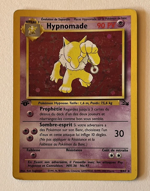 CARTA POKEMON - 1° Edizione Hypnomade (Hypno) 8/62 Holo Rara Francese ...
