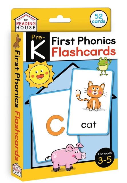 FIRST PHONICS FLASHCARDS: Letter Flash Cards for Preschool and Pre-K ...