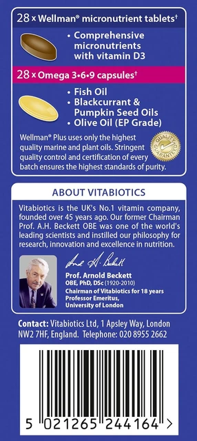 WELLMAN PLUS VITAMINS. Uk'S No.1 for Men. Comprehensive Multivitamin ...