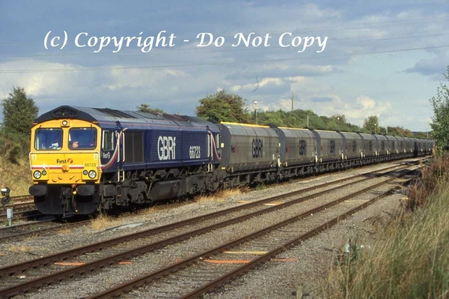 ORIGINAL 35MM DIESEL RAILWAY SLIDE CLASS 66 No 66723 THORESBY - GBRF £3 ...