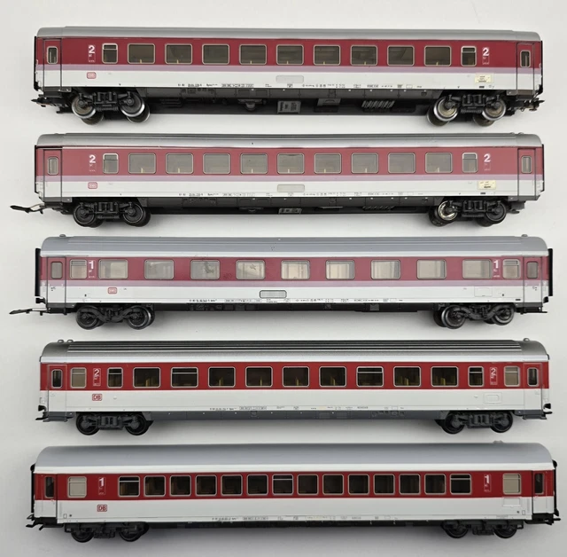 MÄRKLIN H0 5TLG. Schnellzugwagen Set Inter City 1.u.2.Kl. gebraucht o.OVP EUR 1,00 - PicClick DE