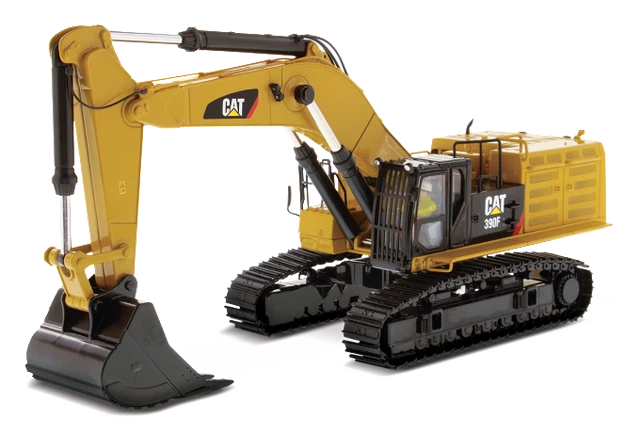 DIECAST MASTERS, PELLE CATERPILLAR 390F LE avec conducteur et boite ...