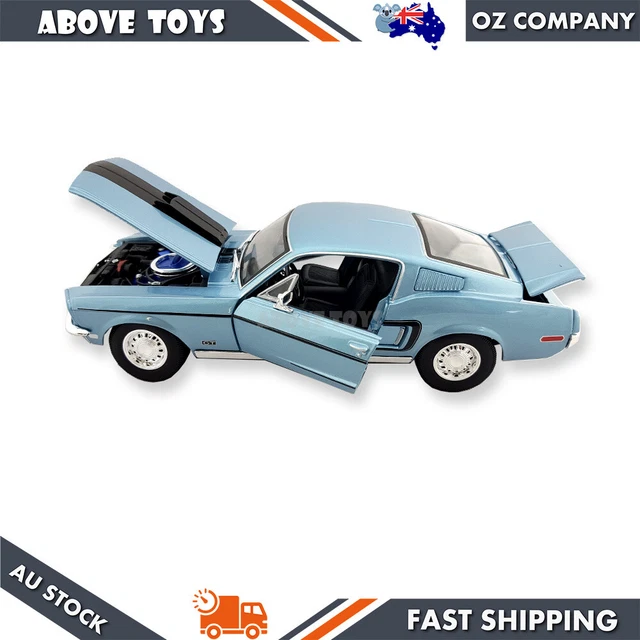 LICENSED DIE CAST model car 1968 Ford Mustang GR Cobra Jet FB scale 1: ...