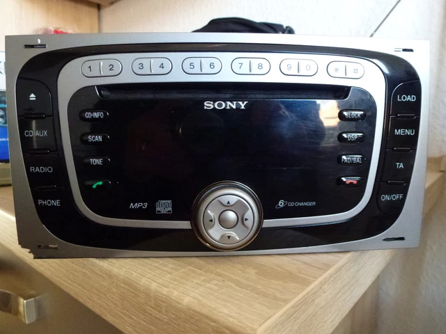 FORD AUTORADIO SONY 6000 mit 6 Fach CD Player, MP3, Fiesta,Focus,Mondeo ...