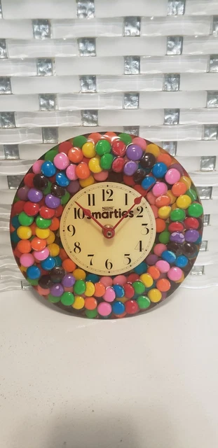 UNIQUE VINTAGE NESTLÉ Smarties Chocolate Candy Battery Wall Clock ...