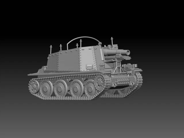 1/72 RSINN BAUSATZ, unlackiert, WW2 German Tank Grille H selbstfahrend ...