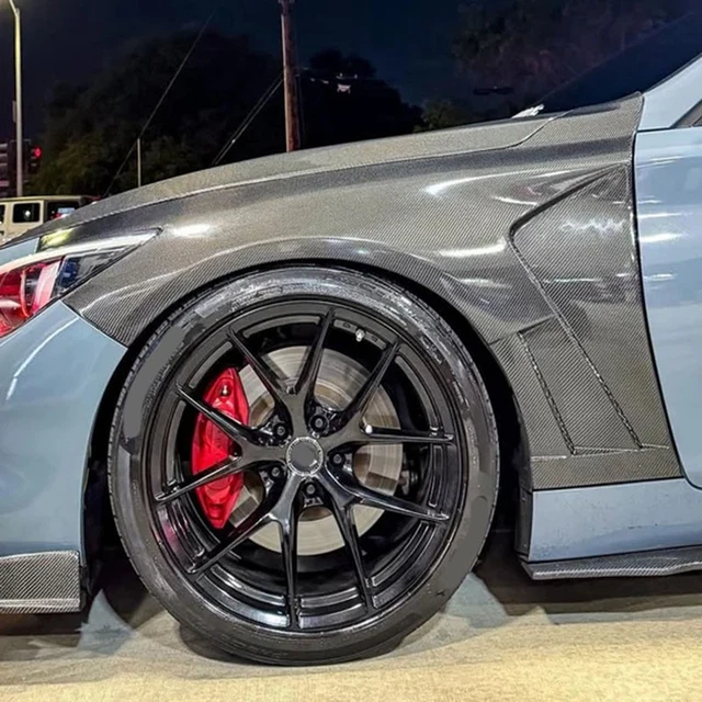 CARBON FIBER VENTED Front Fenders Wing Replace for Infiniti Q50 Q50S ...