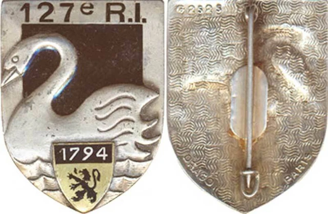 127TH INFANTRY REGIMENT, 1794, SWAN, two wave guilloche, Drago 2525 ...