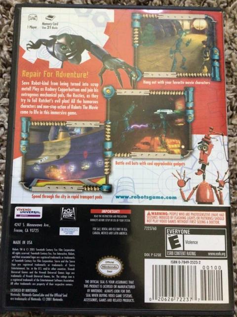 ROBOTS (NINTENDO GAMECUBE, 2005)No Manual $23.16 - PicClick CA ROBOTS (NINTENDO GAMECUBE, 2005)No Manual $23.16 - PicClick CA