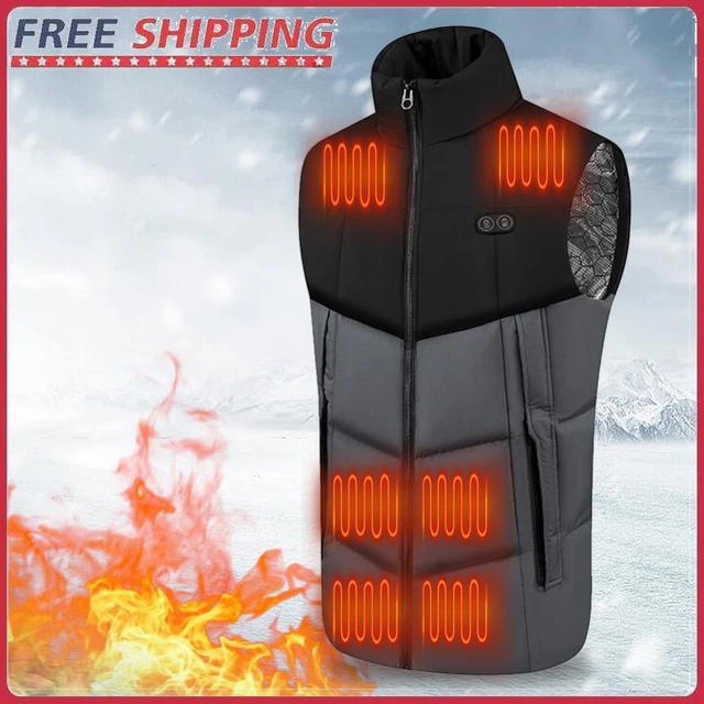 17 HEATED AREAS Heating Jacket Adjustable Temperature Comfy Outdoor ...