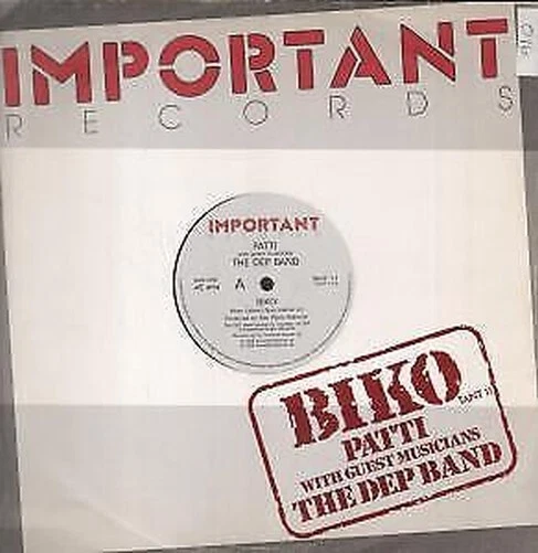 PATTI WITH GUEST Musicians the Dep Band Biko 12" vinyl UK Important ...