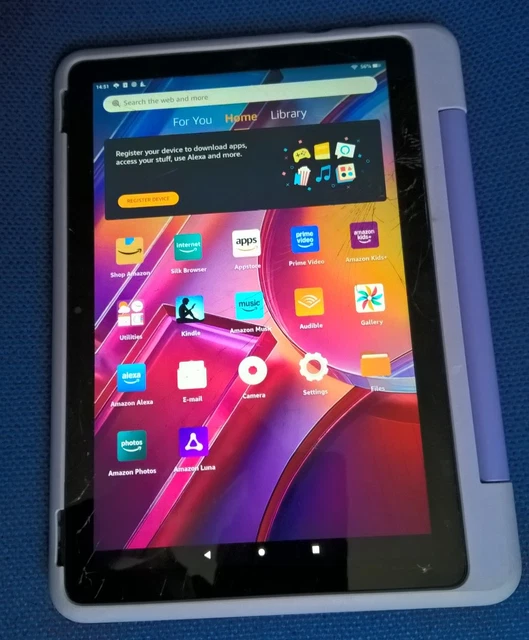AMAZON FIRE HD 10 Tablet-CRACKED Screen-3GB RAM-32GB-13th Gen- bundle ...