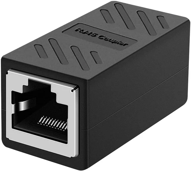 RJ45 COUPLER 1 Pack In-Line Coupler Female to Female Ethernet Coupler ...
