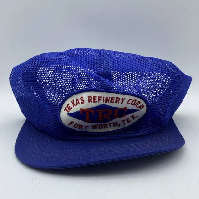 VINTAGE TRC TEXAS Refinery Corp Fort Worth Trucker Hat Advertising ...