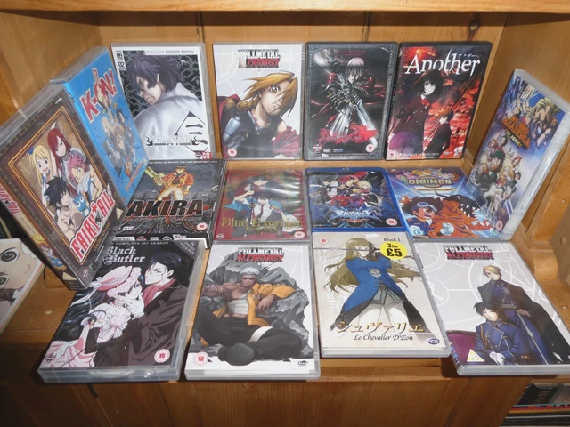 15 MANGA DVDS (1 Blu-ray), all good condition, includes Akira set ...