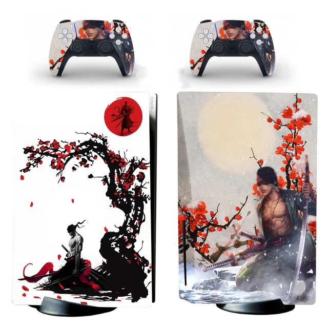 RORONOA ZORO ONE Piece Decals for PS5 Standard Disc Digital Console ...
