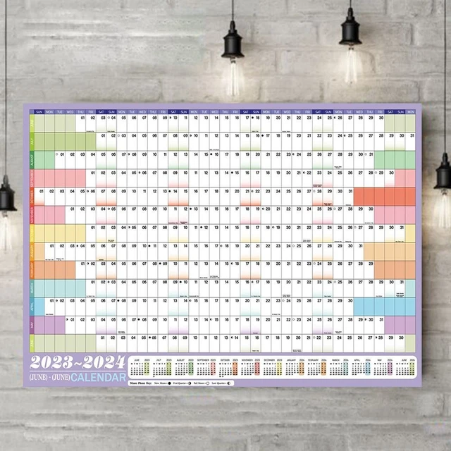 13MONTHS MID-YEAR CALENDAR Schedule Wall Planner Daily Planner Table ...