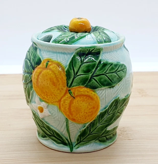 VINTAGE JAPANESE MARUHON Ware Orange Marmalade Preserve Pot, Jam Pot ...