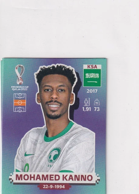 PANINI QATAR WORLD Cup Sticker 2022 Saudi Arabia No. Ksa 16 Mohamed ...