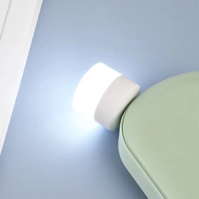 1X MINI USB Plug-in LED Night Light Portable Night Lamp Bedroom Kitchen ...