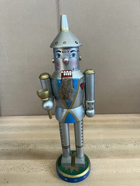 VINTAGE TIN MAN The Wizard of Oz Hand Painted Wooden Nutcracker £38.00 ...
