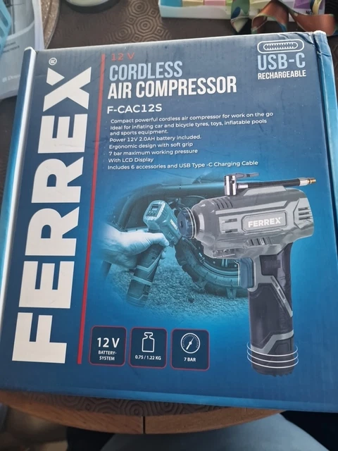 FERREX CORDLESS AIR Compressor £25.99 - PicClick UK