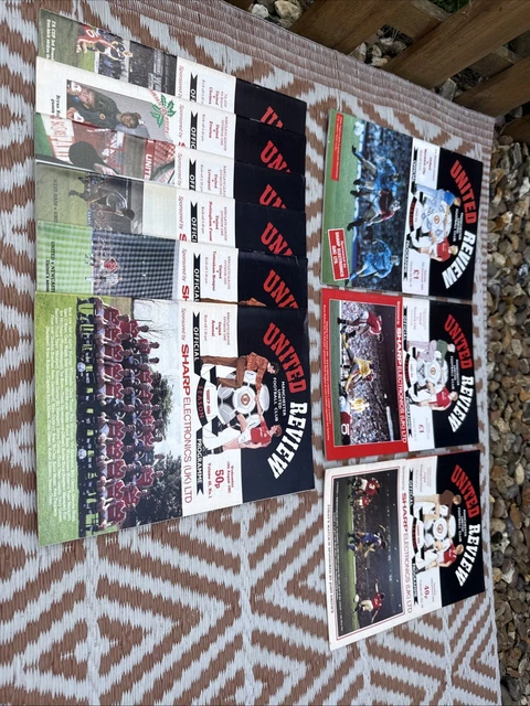 MANCHESTER UNITED HOME Programmes X 9 80s 90s £2.21 - PicClick UK
