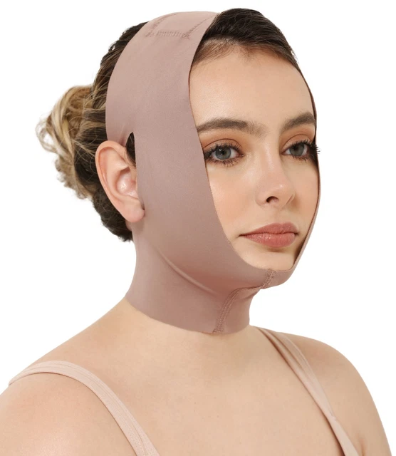 FACE-NECK-CHIN LIFT COMPRESSION Wrap Post Plastic Surgery Adjustable ...