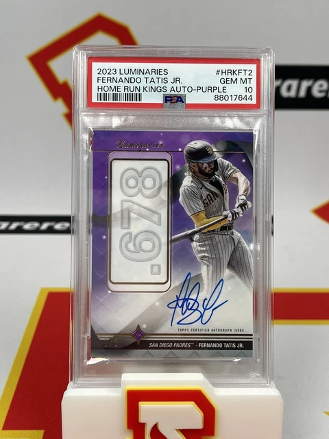 2023 TOPPS LUMINARIES Fernando Tatis Jr Auto Viola 1/3 Home Run Kings ...