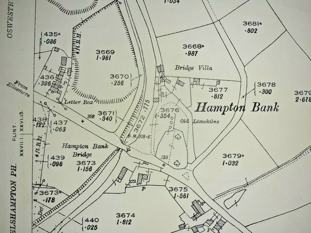 Old Antique Ordnance Map 1926 Shropshire Xiv1 Balmer Heath Hampton Bank £2450 Picclick Uk