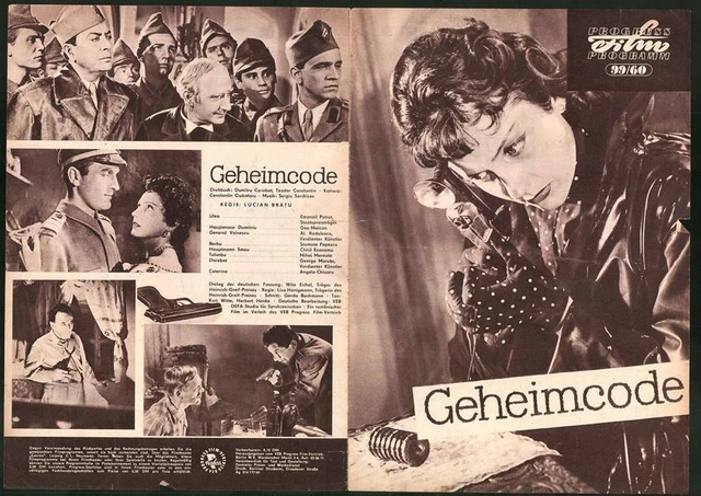 FILMPROGRAMM PFP NR. 99 /60, Geheimcode, Emanoil Petrut, Al. Radulescu, Regie L EUR 7,00 ...