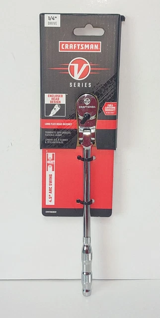 CRAFTSMAN V-SERIES 1/4& Drive Ratchet 80 Tooth Flexible Head CMMT86303V ...