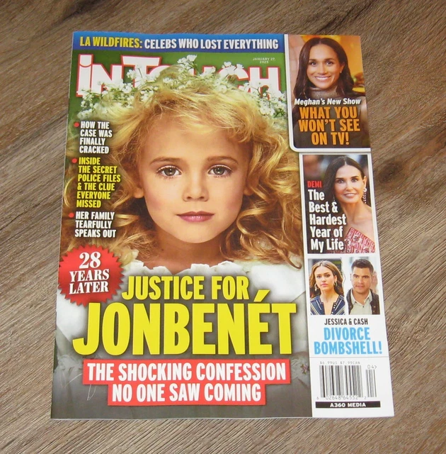 IN TOUCH 2025 magazine JonBenet Ramsey DEMI MOORE Donnie Wahlberg ...